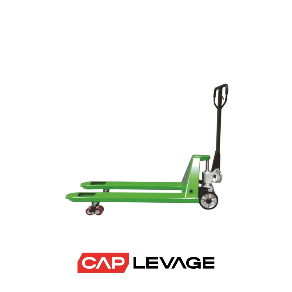 TRANSPALETTE MANUEL VERT 2500 KG | CAP LEVAGE